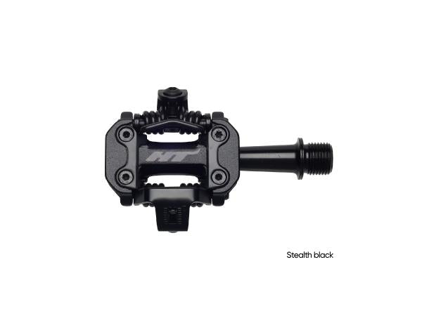HT M2 XC Pedaler Stealth Sort Alu, m/cleats, 305gr – Unaas Cycling